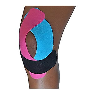 Kinesiology Tape Pro, Athletic Waterproof Muscle Support Adhesive Kinesio Sport Tape for Athletes 2 inches x 16.4 feet, 2 Rolls, Light Blue