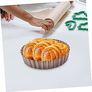Operitacx Live Bottom Baking Tray Stainless Steel Bakeware Pizza Oven Accessories Round Cake Pan Mini Tart Shells Flat Bread Oven Tray Mini Pie Tins Baking Pizza Pan Reusable Pizza Pan Alloy