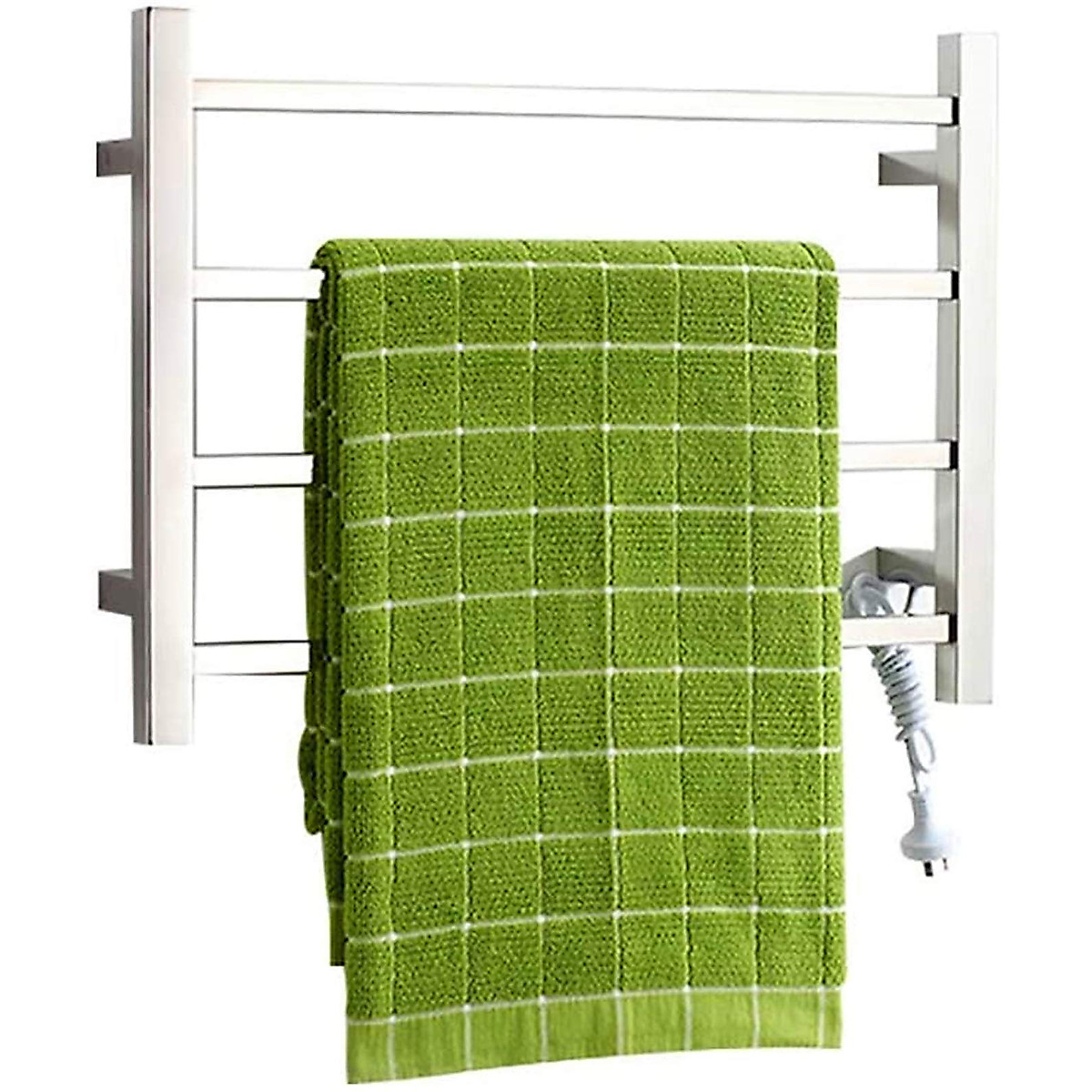 SSRURYWZ Towel Warmer, Heated Towel Warmer,Stainless Steel Electric Heated Warmer Radiator Wall Mount Towel Rail for Bathroom Kitchen,Bath Towel Dryer, Plugin