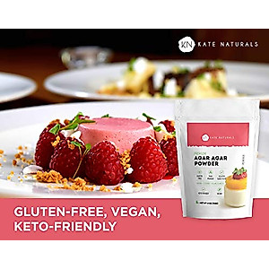 Kate Naturals Agar Agar Powder for Vegans, Baking, and Petri Dishes (4oz). Substitute Unflavored Gelatin Powder & Thickener for Vegan Jello & Gelatin Sheets. Keto-Friendly, Non-GMO & Gluten Free