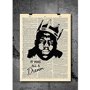 Notorious BIG - Notorious BIG Famous Quote Art - Authentic Upcycled Dictionary Art Print - Home or Office Decor (D330)