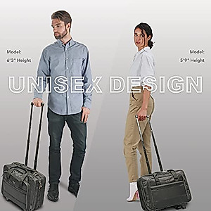 Solo Carnegie Rolling Laptop Bag, Black