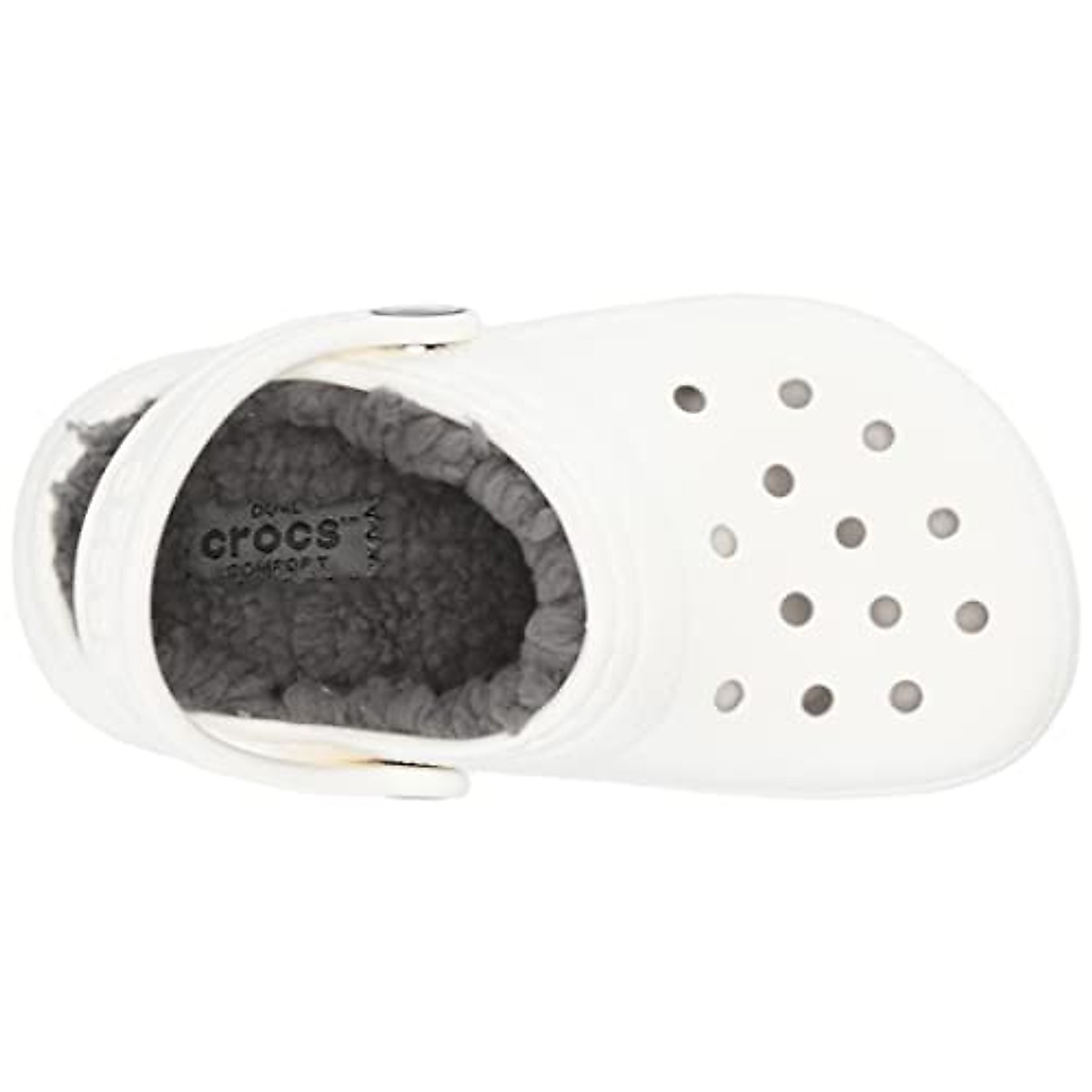 Crocs Kids' Classic Lined Clog | Slippers, White, 11 Little Kid