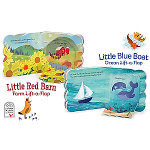 Nature Friends Lift-a-Flap Boxed Set 4-Pack: Little Red Barn, Little Blue Boat, Little Green Frog, and Little Yellow Bee (Chunky Lift a Flap)