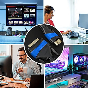 HDMI DVI Adapter Cable with A.I.S. Signal-Interference Protection – 25ft (bi-Directional DVI-D 24+1/HDMI Monitor Cable, Connect HDMI Device to DVI Monitor or vice Versa, Full HD/1080p) by CableDirect