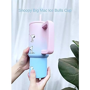 newdou A gift for ladies and girls. A stainless steel tumbler with a handle, a travel coffee cup, suitable as a birthday or Christmas gift. Capacity: 40 ounces.