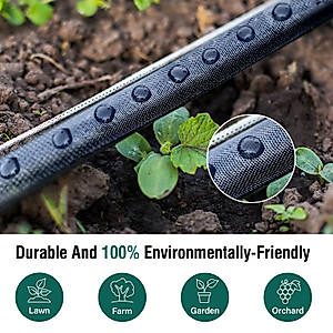 Soaker Hose 50ft for Garden Beds, Drip Irrigation Hose Saves 80% Water, Leak Proof Sprinkler Hose For Garden, Lawn, Flower Bed, Vegetable Field (50FT)