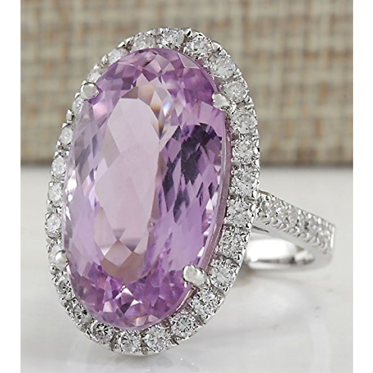 Promsup Women Fashion 925 Sterling Silver Pink Kunzite Ring Engagement Jewelry Size 6-10 (8)