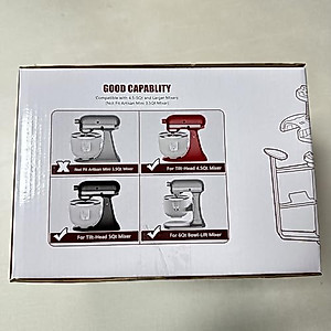 Gdrtwwh Ice Cream Attachment for Kitchenaid Stand Mixer,Ice Cream & Sorbet Gelato Maker,Fits Kitchenaid 4.5-5Qt Stand Mixer and 5-6-7Qt Bowl-Lift(Dishwasher Safe)