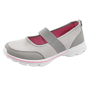 JEUROT Women Snow Boots Winter Shoes Slip on Warm Comfortable Booties Shoes Comfortable Insulated Outdoor Non-Slip Shoes Grey