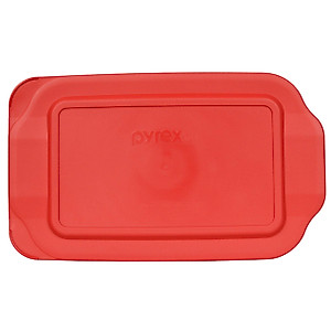 Pyrex 232-PC 2qt Red Storage Replacement Lid Cover - 2-Pack Made in the USA