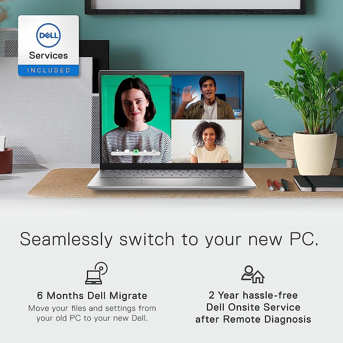 DELL 2023 Newest Inspiron 5425 Business Laptop, 14-inch 16:10 FHD+ (1920 x 1200) Touchscreen Display, AMD Ryzen 7 5825U, AMD Radeon Graphics, Backlit, Win 11 Pro Platinum Silver (32G RAM | 1T SSD)