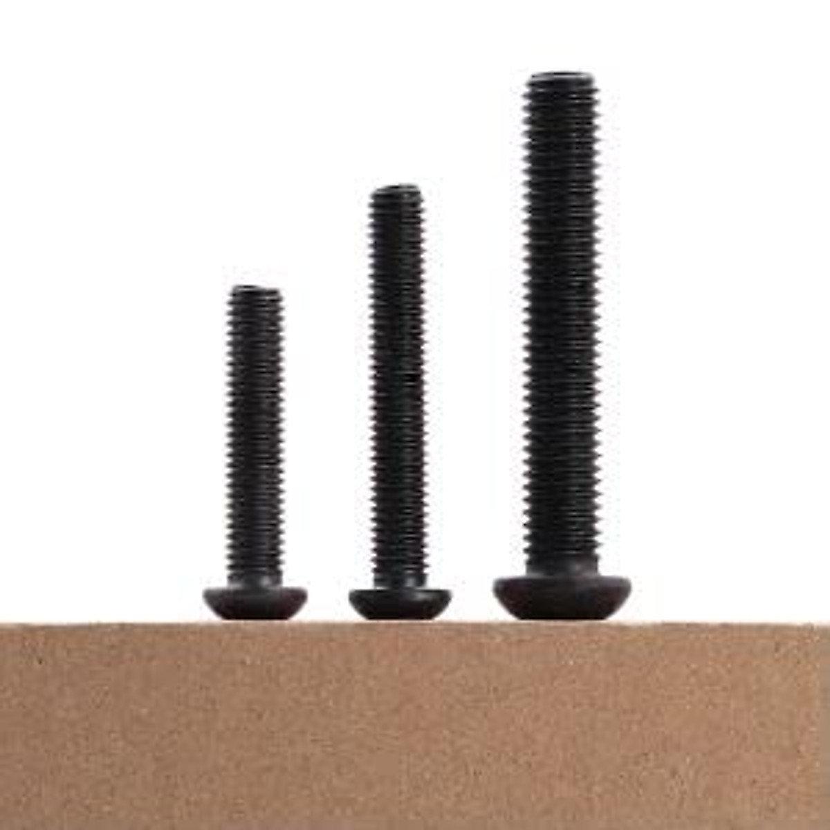 5/16-18 x 1" (12 PCS) Button Head Socket Cap Screws, Black Oxide Finish, 10.9 Grade Alloy Steel, Full Thread, Coarse Thread, ASME/ANSI B18.3