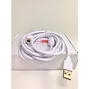 OMNIHIL 8FT-White High Speed USB 2.0 Cable Compatible with Zebra ZM400