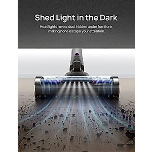 Dreo Cordless Vacuum Cleaner, 25kPa 550W Strong Suction, 3000mAh Detachable Battery, Up to 60 Mins, Handheld/Stick Vacuum with Auto Detect, Tools for Pet Hair, Car, Carpets, Hard Floors, PowerLeap