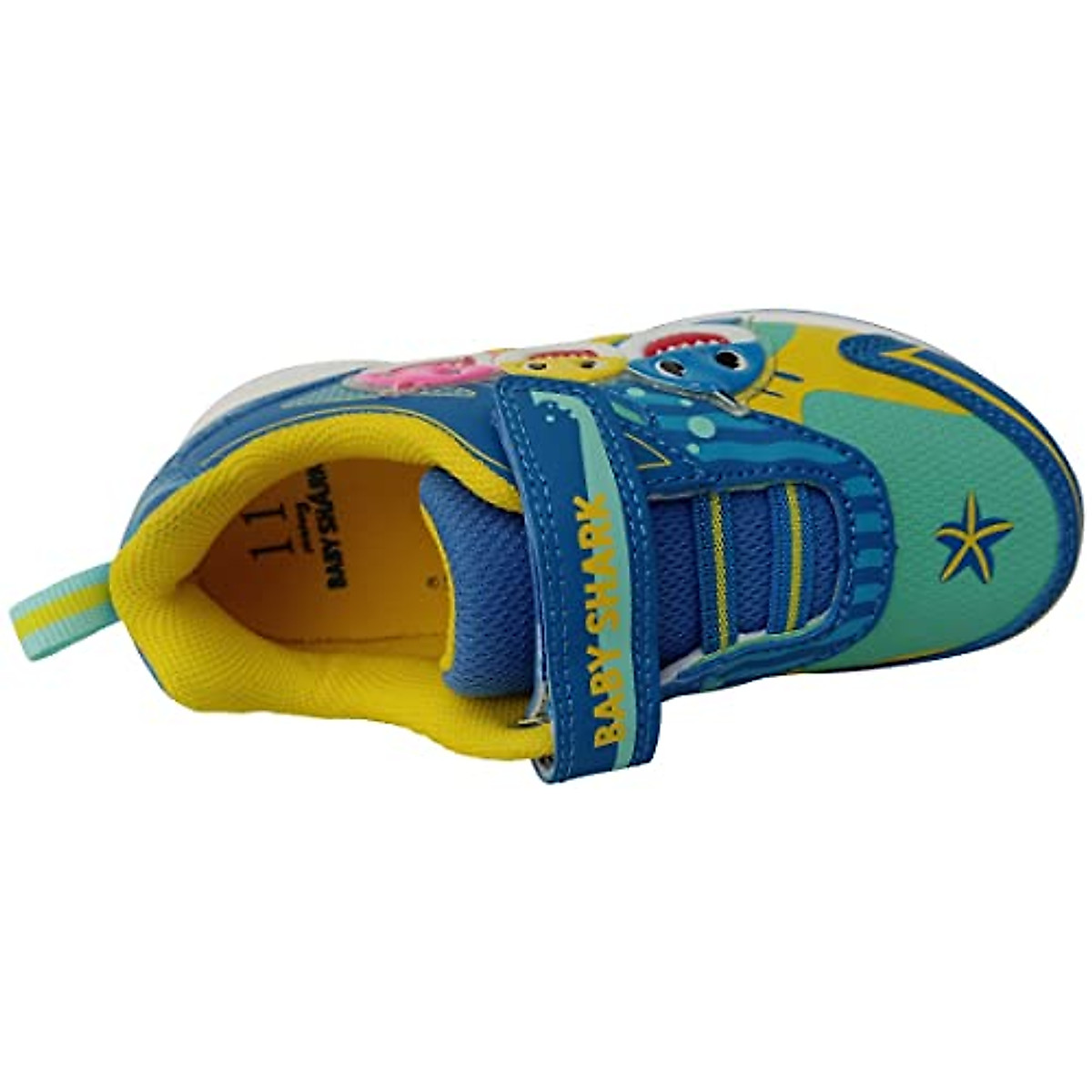 JOSMO Baby Shark Sneaker (Toddler/Little Kid) Blue/Yellow 9 Toddler M
