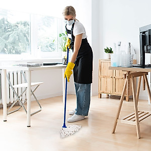 Superio String Mop Replacement, Cotton Mop Head, Refill for Cotton String Mop for Hardwood Floor Cleaning Self Wringing Mop for Home, Kitchen, Bath Heavy Duty Mop Commercial/Industrial, 10” Strings