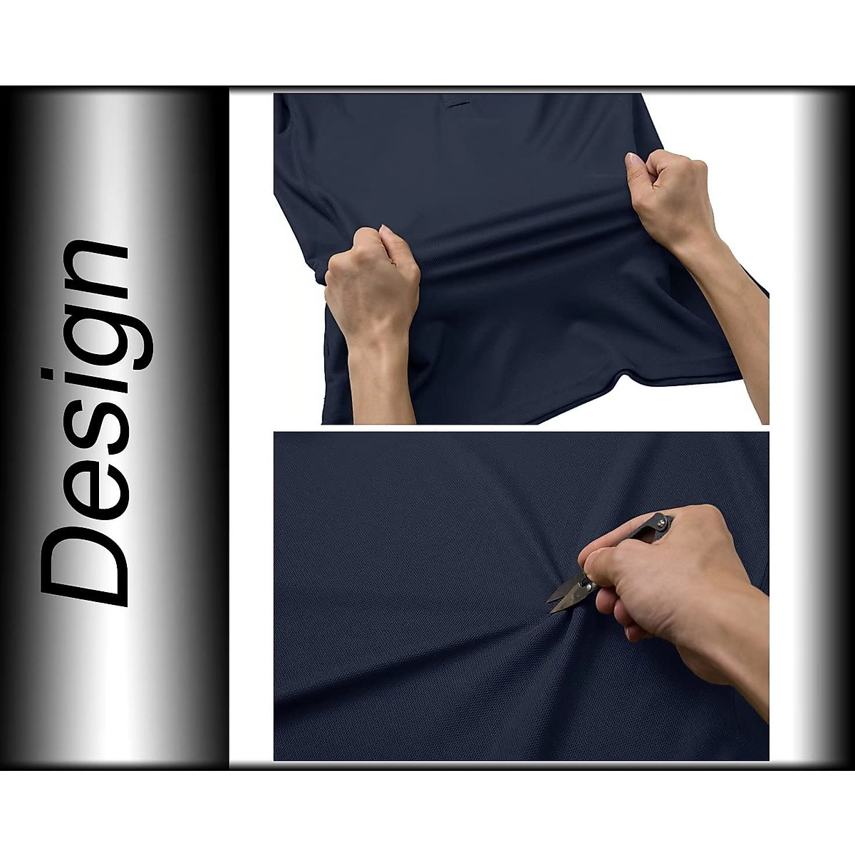 BIYLACLESEN Tactical Polo Shirt Men Pique Polo Shirts for Men Quick Dry Golf Solid Polo Active Shirt Warm Shirts for Men Tactical Military Shirt Navy