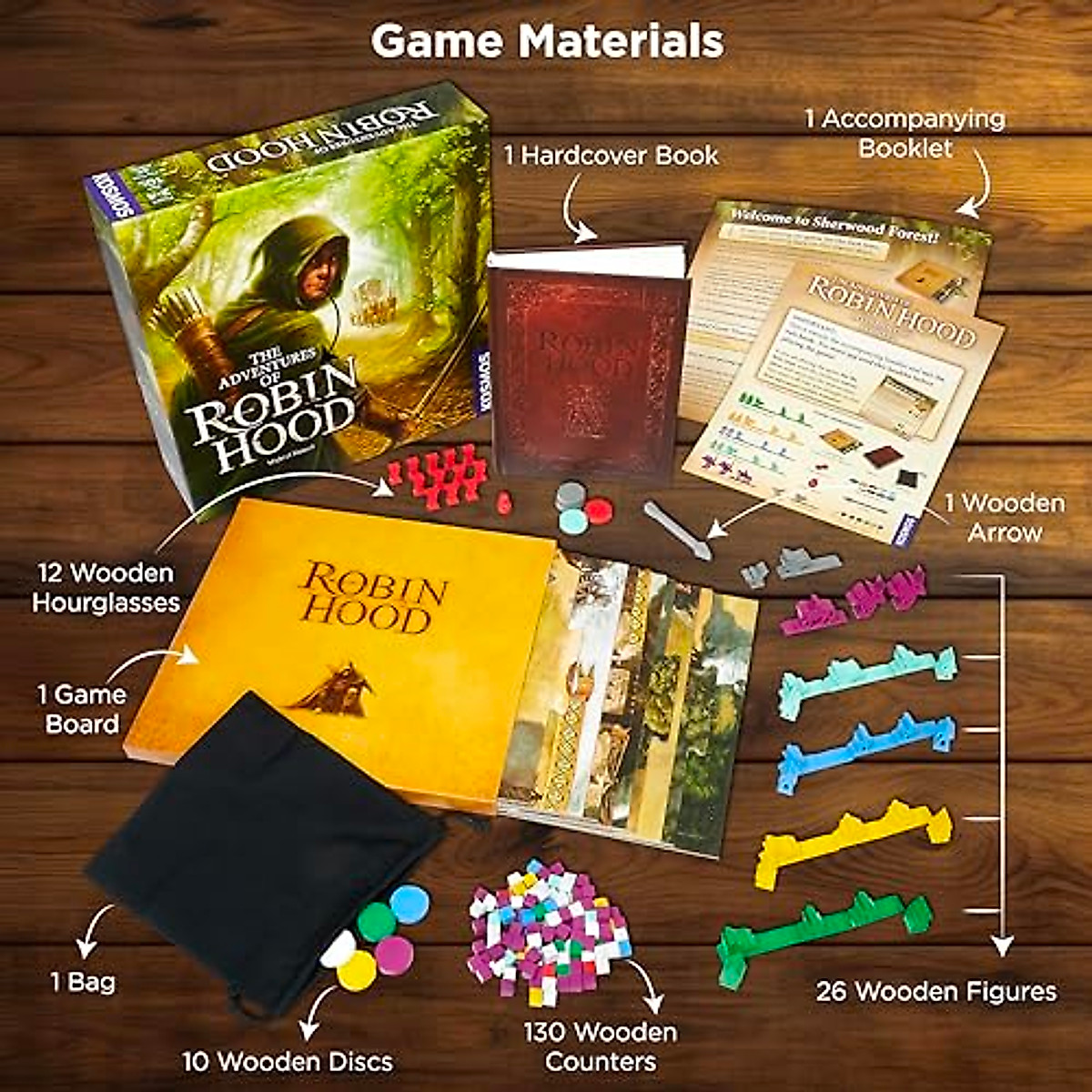 The Adventures of Robin Hood | A Kosmos Game | Family-Friendly, Cooperative, Role-Player, Story-Driven Game for 2 to 4 Players, Ages 10 and up