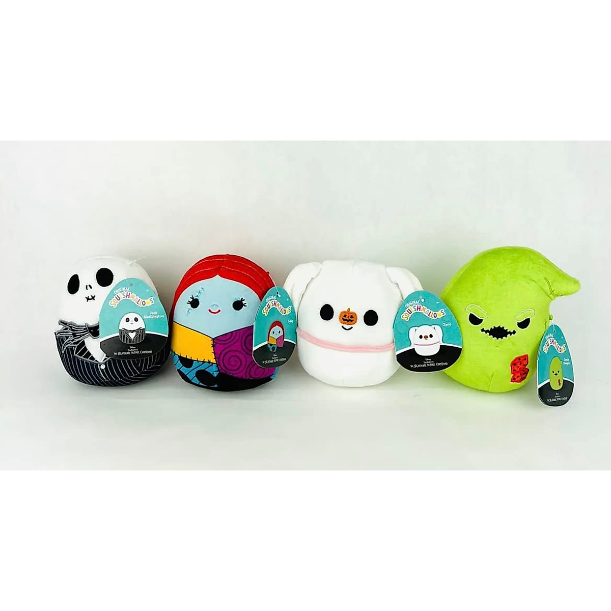 Squishmallows 5" Set Nightmare Before Christmas 4 asst Great Gift for Kids - Ages 2+ Jack,Oogie,Zero,Sally