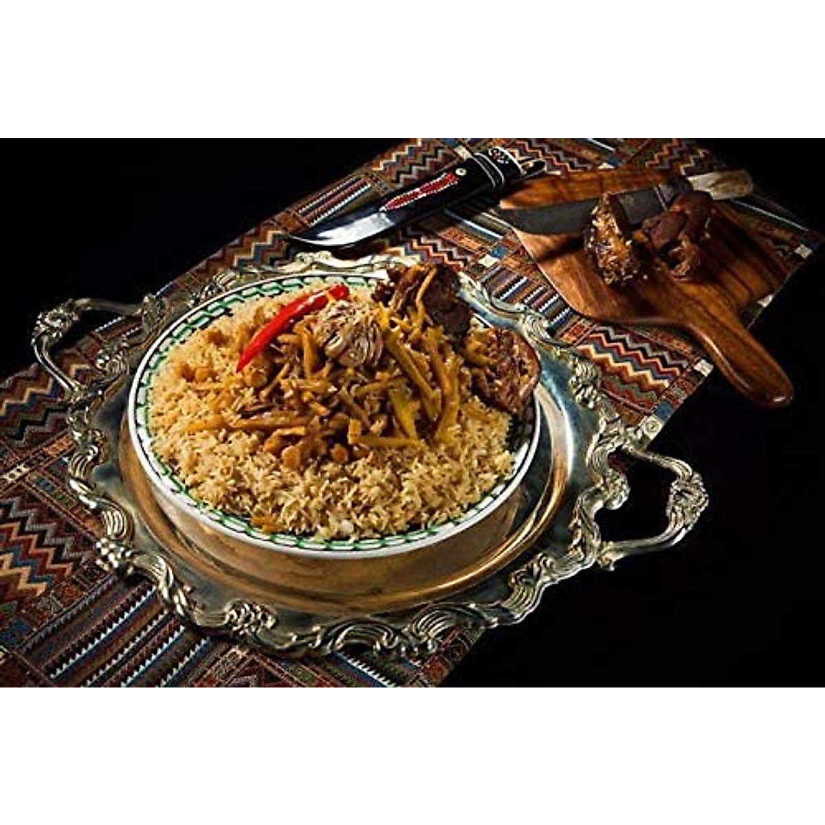 Genuine Handmade Uzbek Chefs Knife Pchak - Deer Horn Handle - 11 Inches - Uzbek Pchak - Ethnic Sheath – Uzbekistan Knife Pichok - Ethnic Souvenir - Bonus Popular Uzbek Recipes Ebooks