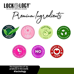 Lockology Loc Shampoo Dreadlock Shampoo with Peppermint Tea Tree, Organic Shampoo For Dreads | Dreadlock Hair Products