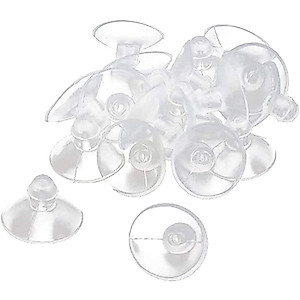TANGMENGXI 20PCS 18mm/0.7" Furniture Desk Glass Transparent Anti-Collision Suction Cups Sucker Hanger Pads for Glass Plastic Without Hooks