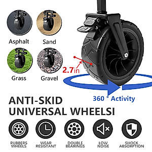 koity Heavy Duty 250 Lbs Capacity Collapsible Wagon with Cargo net, Outdoor Folding Camping Utility Cart, Adjustable Rolling Carts, All Terrain Sports Beach Wagon cart with Wheels Foldable