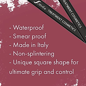 Sorme Waterproof Lip Liner - Non-splintering Smearproof Lip Liner - Revitalizing with Lecithin, Vitamins C and E
