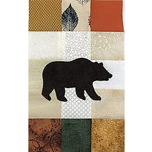 Autumn Table Runner Wall Hanging Kit - Fabric Charm Packs - 2.5-Inch Precut Fabric - Quilt Fabric - 100% Quilting Cotton - Quilting Fabrics - Cabin - Bear - Moose