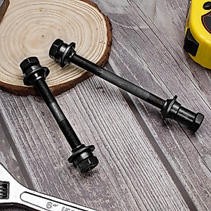 Moicstiy 1Pair Steel Axles Hollow Hub Shaft Black Quick Release Bike Axle Front and Rear Axle Kit for Mountain Bike (109/146mm, 2Pcs)