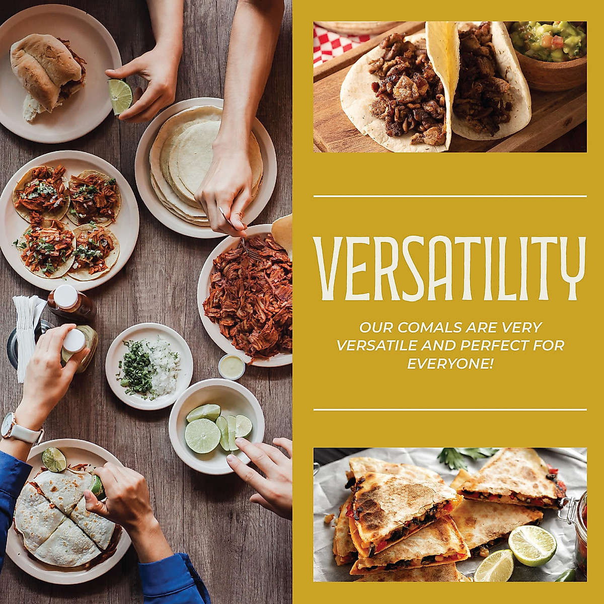 CONCORD Stainless Steel 8 Piece 22" Comal Cookware Set. Comales Discada Set