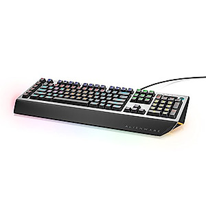 Dell Alienware Pro Gaming Mechanical Keyboard AW768 - AlienFX 16.8M RGB 13 zone-based Lighting - 15 programmable macro key functions, Silver