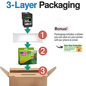 Limeink Remanufactured Ink Cartridge Replacement for 65XL 65 XL High Yield for HP DeskJet 2600 2622 2652 2655 3700 3720 3722 3752 3755 Envy 5000 5052 5055 Printer AMP 100 (Black)