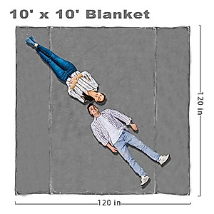 LaSyL Super Big Fleece Blanket - Oversized King 120"x120", Soft Cozy Extra Large 300GSM Flannel Blanket for Couch, Bed, Sofa, Camping, California Warm Blanket All Season