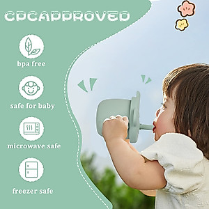 OUROBOT 3 in 1 Silicone Baby Sippy Cups, Snack Cup for Toddler with Two Handles, Multipurpose Silicone Training Cup for baby cup