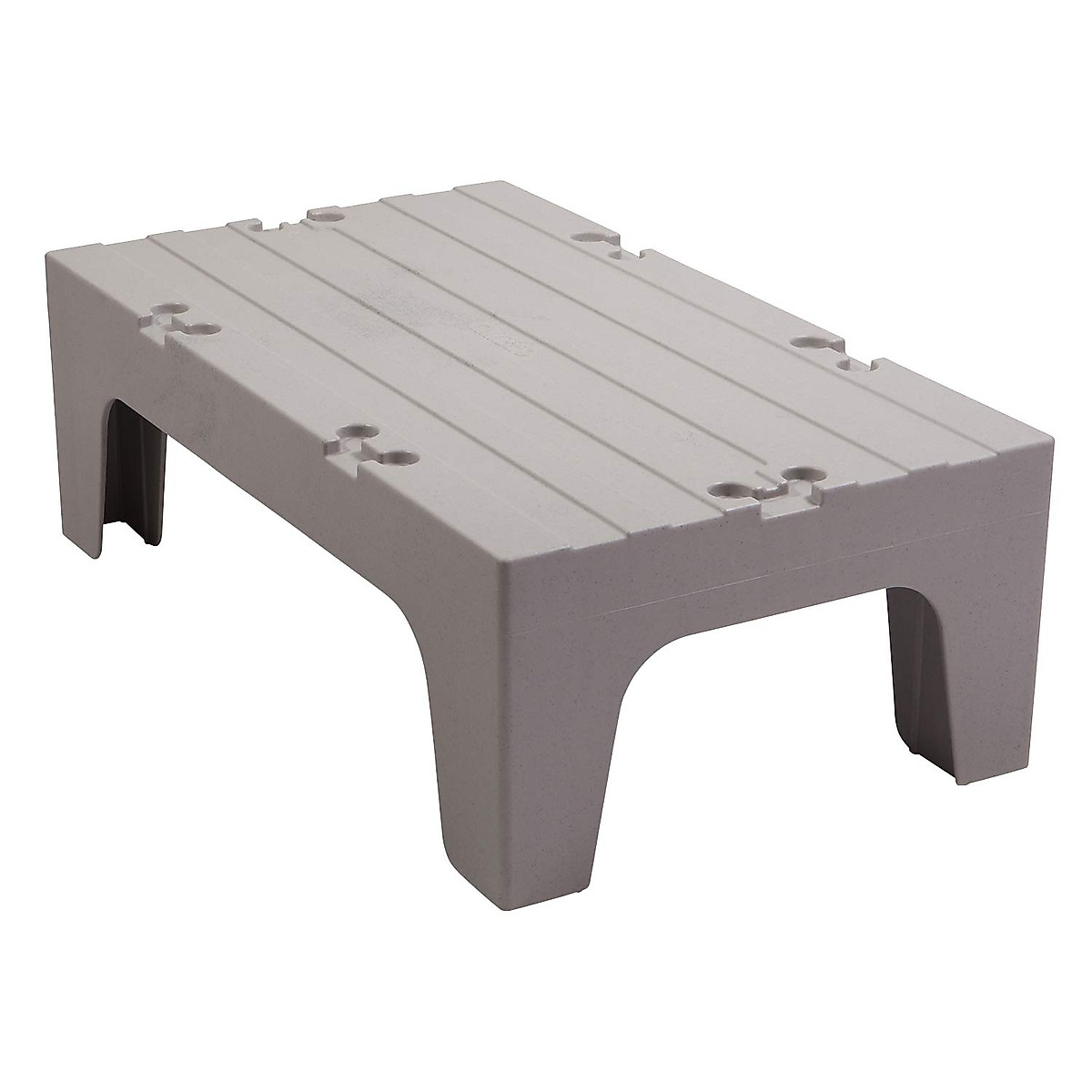 Cambro DRS36480 Solid Top S-Series Dunnage Rack, 1500 Lb. Load Capacity, 21"D X 36"W X 12" H, Polypropylene, Speckled Gray, NSF