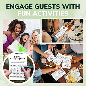 STOFINITY Bridal Shower Bingo Game - 50 Pcs Wedding Shower Game for 50 Guests, Bridal Bingo for Bridal Shower Game, Wedding Bingo Bridal Party Game for Bridal Shower Decorations