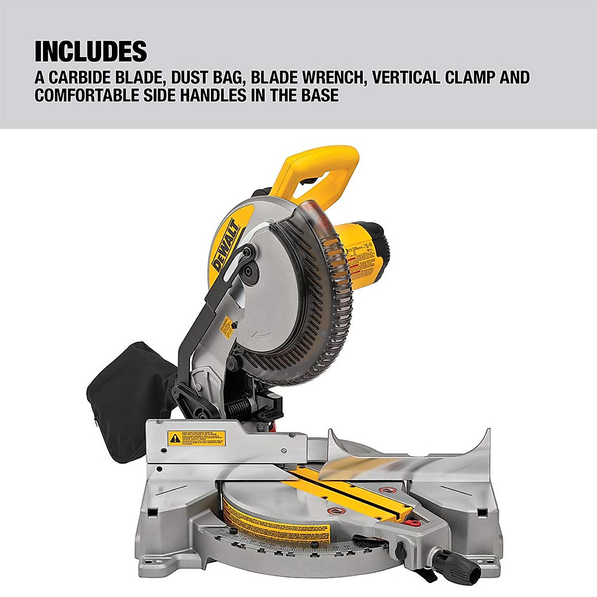DEWALT Miter Saw, Single Bevel, Compound, 10-Inch, 15-Amp with w/Safety Goggle (DWS713 & DPG82-11C)