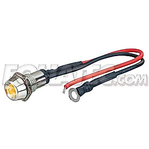 Foliatec FT33147 LED Control Light, Yellow Reflector, Dia 14 mm