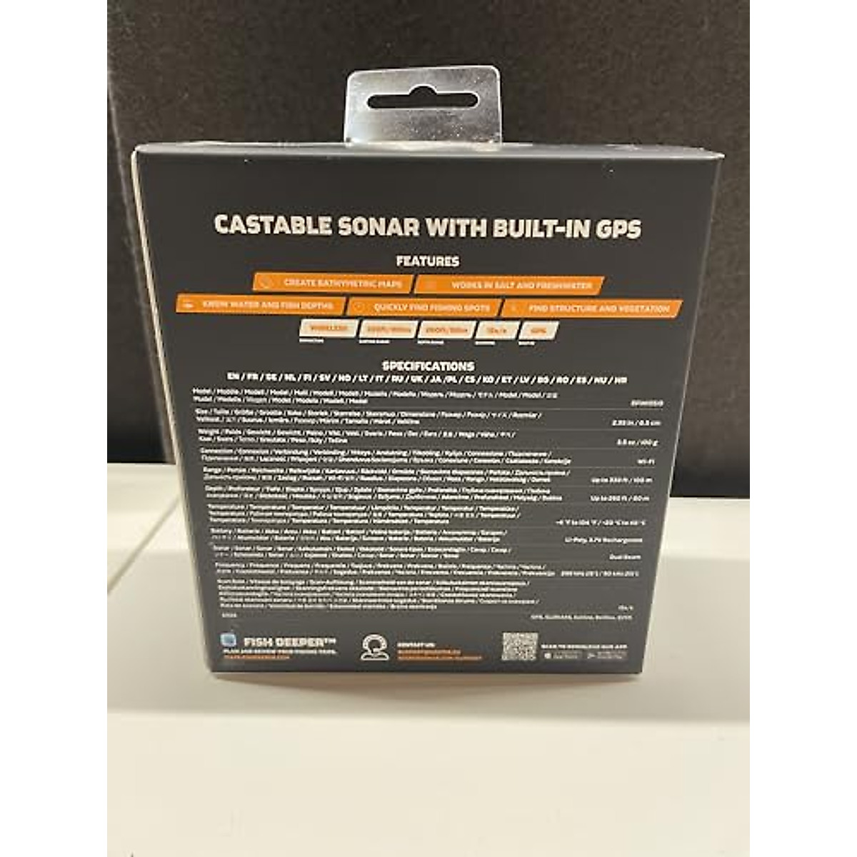 Deeper PRO+ Smart Sonar Castable and Portable WiFi Fish Finder with Gps for Kayaks and Boats on Shore Ice Fishing Fish Finder