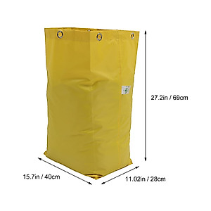Scicalife Yellow Laundry Cart Bag, 9" x 7" x 0.98", Vinyl, Reusable, Stain and Water Resistant