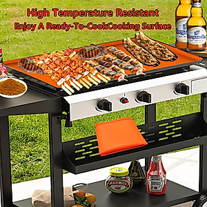 28" Silicone Mat for Blackstone Griddle Top - Food Grade Silicone Griddle Mat for Blackstone, Protect Griddle from Rodents, Insects, Debris, and Rust, All Season Cooking Protective Cover(28-Inch)