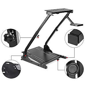 PNKKODW Steering Wheel Stand, Racing Wheel Stand Height and Angle Adjustable Racing Simulator for Logitech G25, G27, G29 Wheel and Pedals Not Included