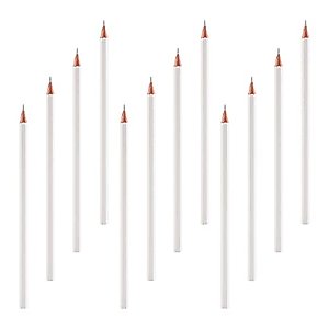 Thinp 12 Pieces Fabric Markers for Sewing, Sewing Fabric Pencils Tailors Chalk Fabric Chalk Marking Pencils Water Soluble Pencil for Fabric Clothing Cutting Dressmakers DIY Craft (White)