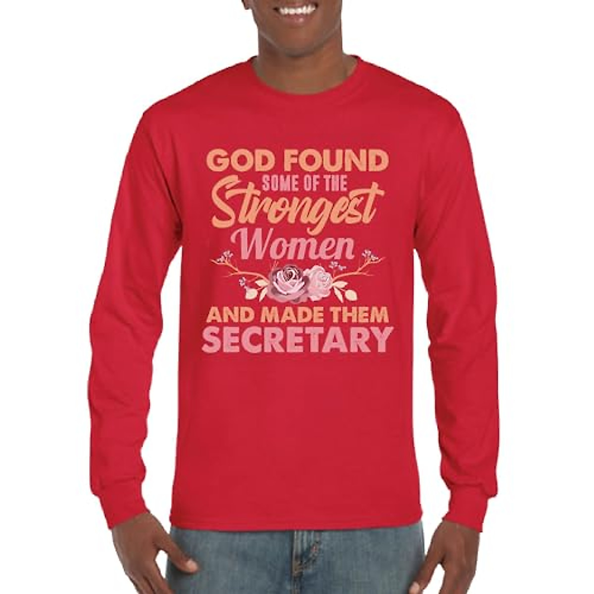 Unique Secretary Gifts for Strong Women Perfect for Gods Chosen Black and Muticolor Unisex Long Sleeve T Shirt