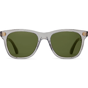 TOMS Fitzpatrick Wayfarer Sunglasses, Vintage Crystal/Bottle Green, 52-19-151
