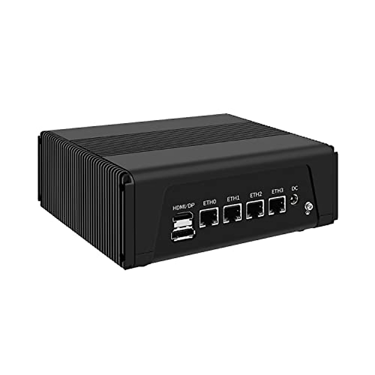 HUNSN Micro Firewall Appliance, Mini PC, VPN, Router PC, AMD Ryzen 7 5825U, RJ11, 4 x Intel 2.5GbE I226-V LAN, Type-C, TF, HDMI, DP, Barebone, NO RAM, NO Storage, NO System