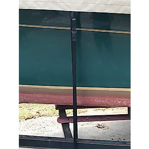 EZ-Xtend Adjustable Boat Cover Tie Down Straps w/Delrin Quick Release Buckles - Heavy Duty 1" Polyester Webbing 4500 lb Break Strength - 250 lb QR Buckle - Boat Accessories - 2 Pack (12 Feet, Black)