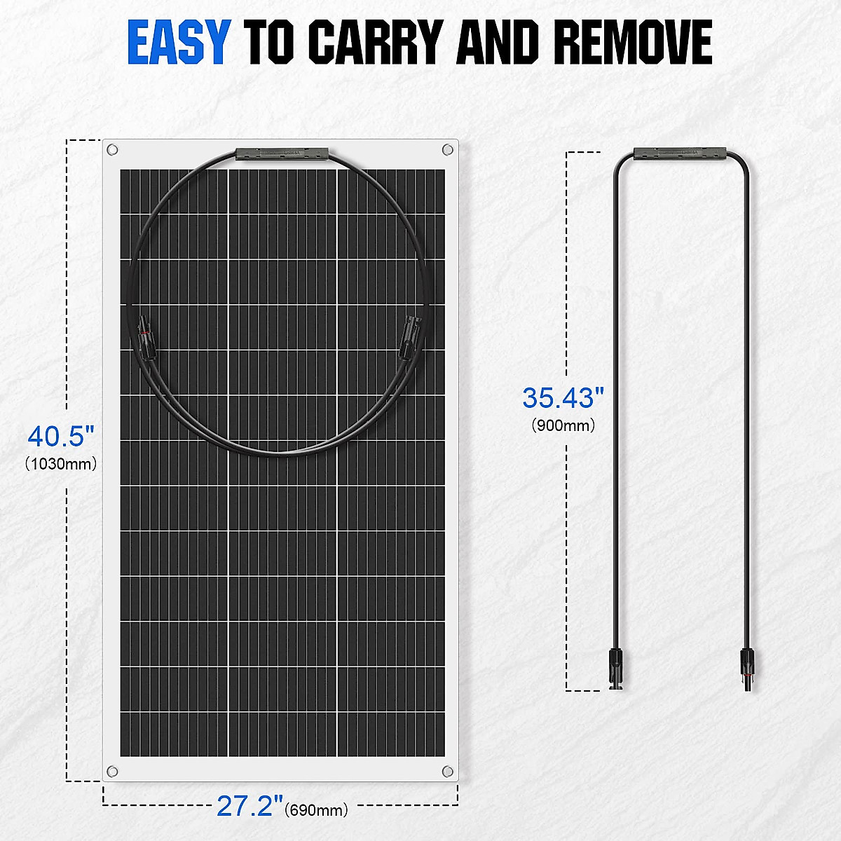 ECO-WORTHY 260 Watt 12V Flexible Complete Solar Panel Starter Kit for RV Off Grid with Battery and Inverter: 2pcs 130W Solar Panel + 30A Charge Controller + 50Ah Lithium Battery + 600W Solar Inverter
